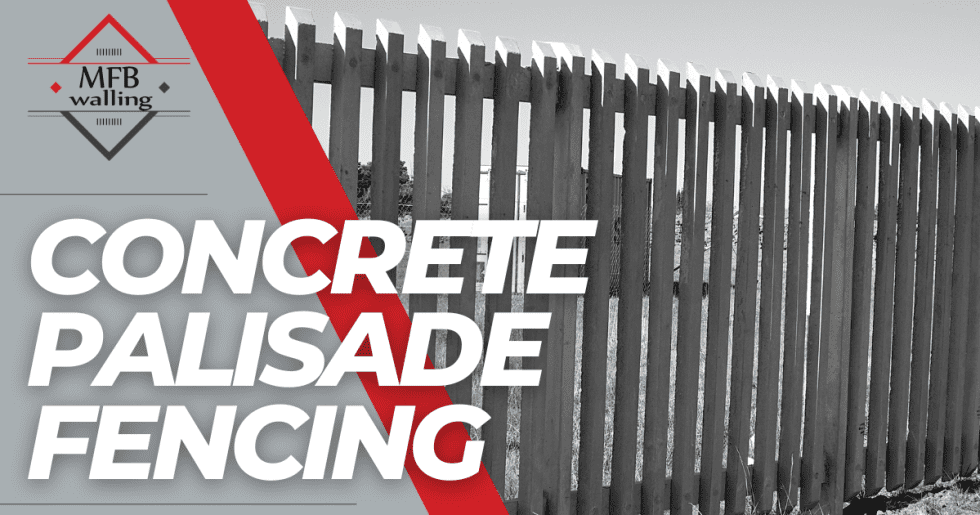 Concrete Palisade Fencing - MFB Walling
